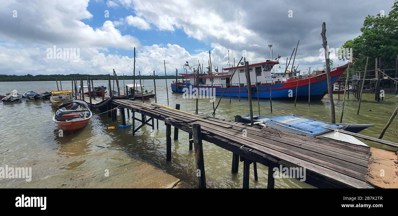 Telaga Air, Sarawak / Malaysia - March 15, 2020: The Beautiful Fishing ...