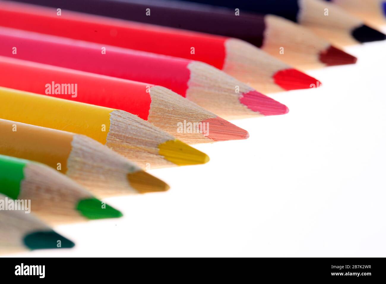 The color pencil, close-up shot Stock Photo - Alamy