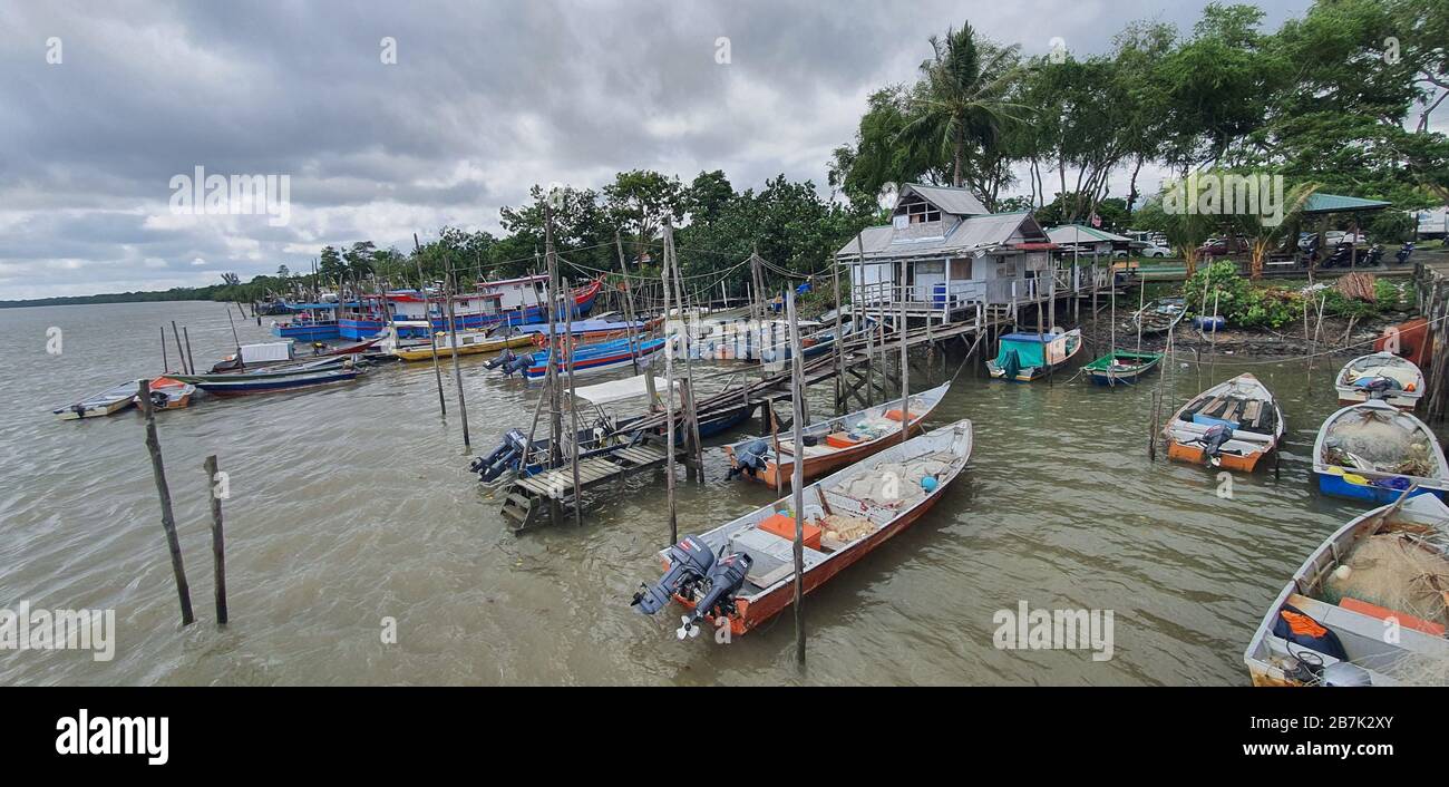 Telaga Air, Sarawak / Malaysia - March 15, 2020: The Beautiful Fishing ...