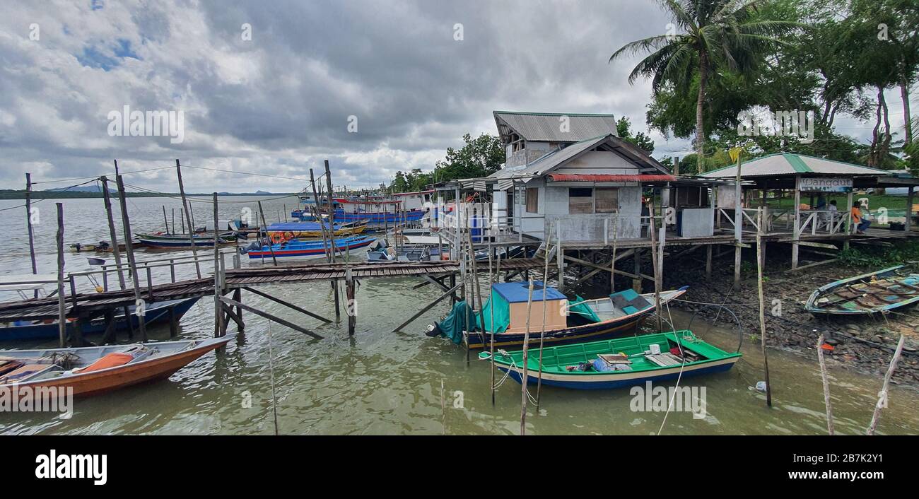 Telaga Air, Sarawak / Malaysia - March 15, 2020: The Beautiful Fishing ...