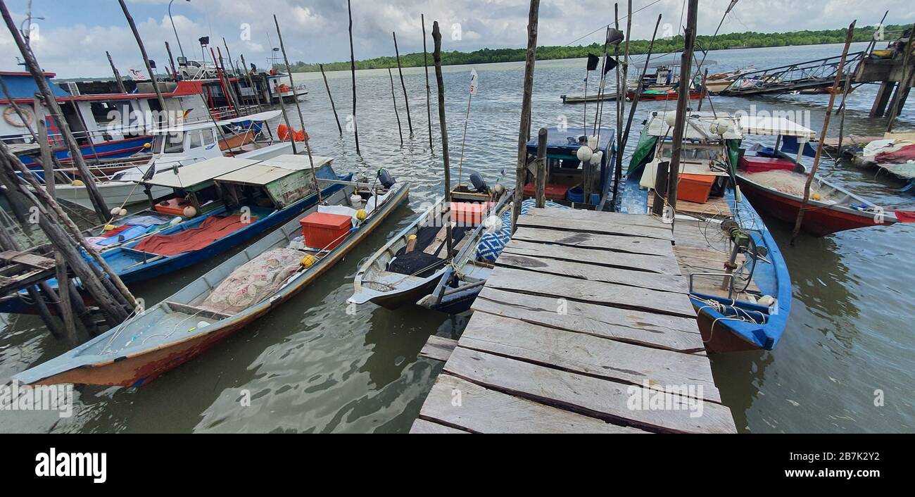 Telaga Air, Sarawak / Malaysia - March 15, 2020: The Beautiful Fishing ...