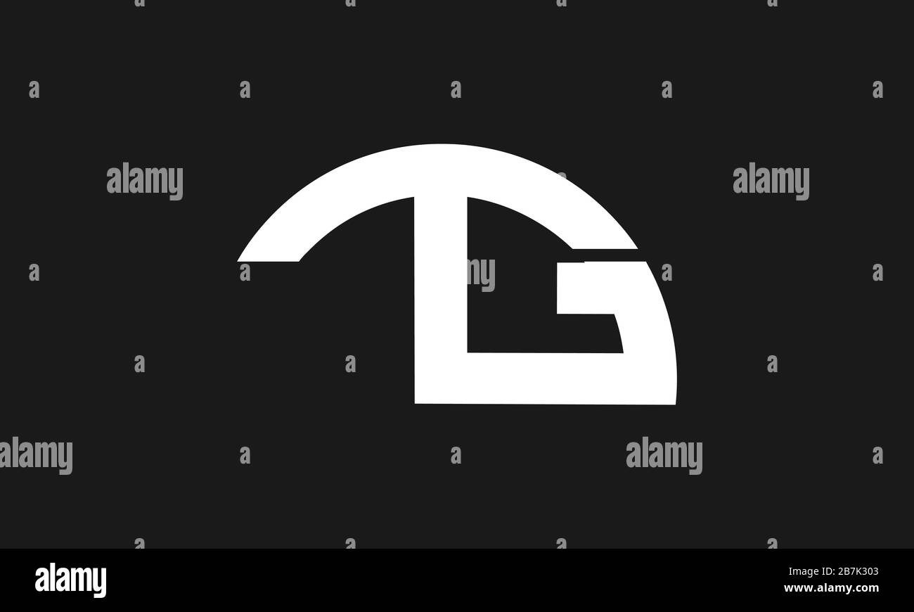 Letter TG or T G initial logo design in vector, Professional Letters ...