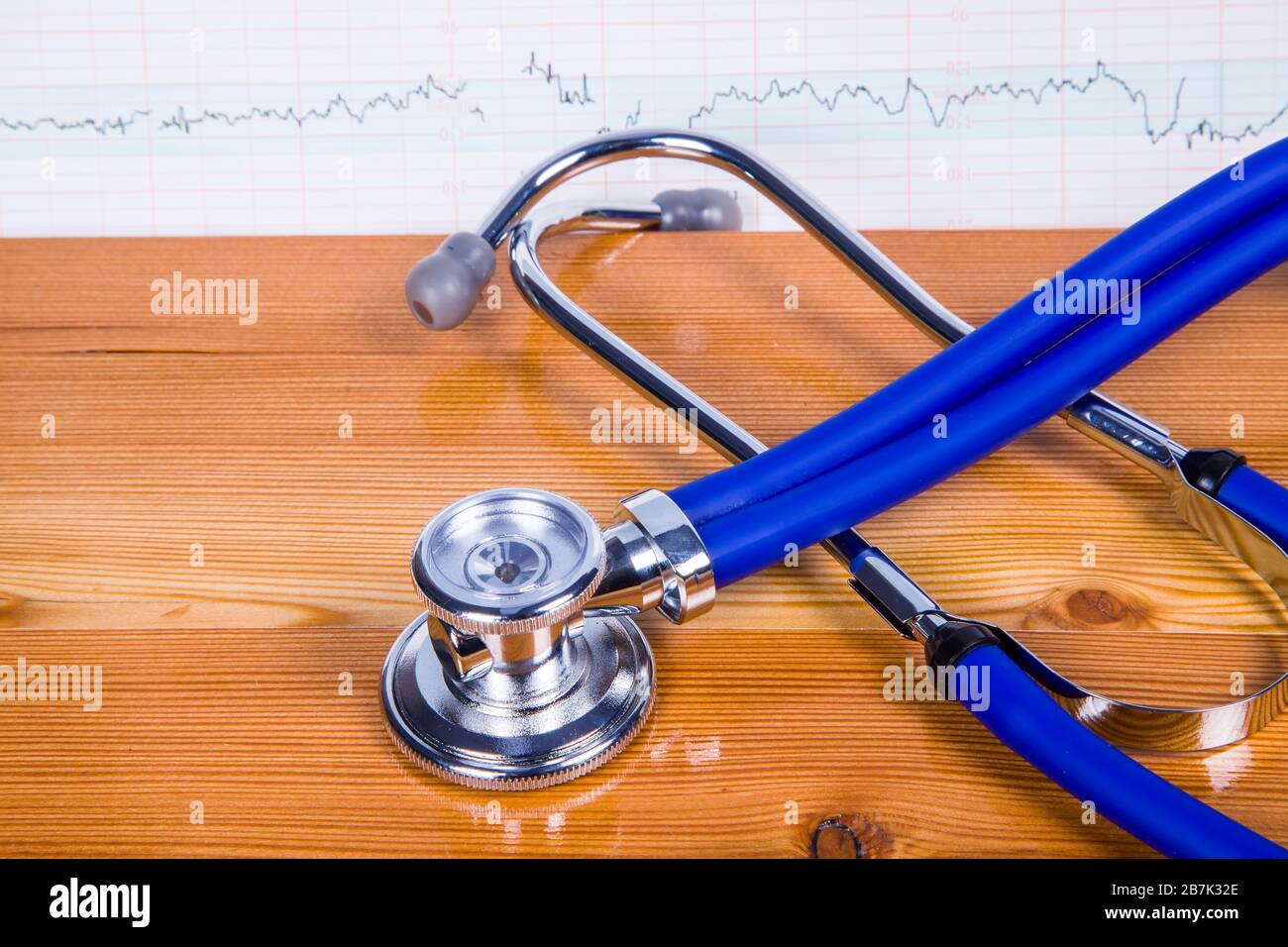The stethoscope is on the table Stock Photo - Alamy