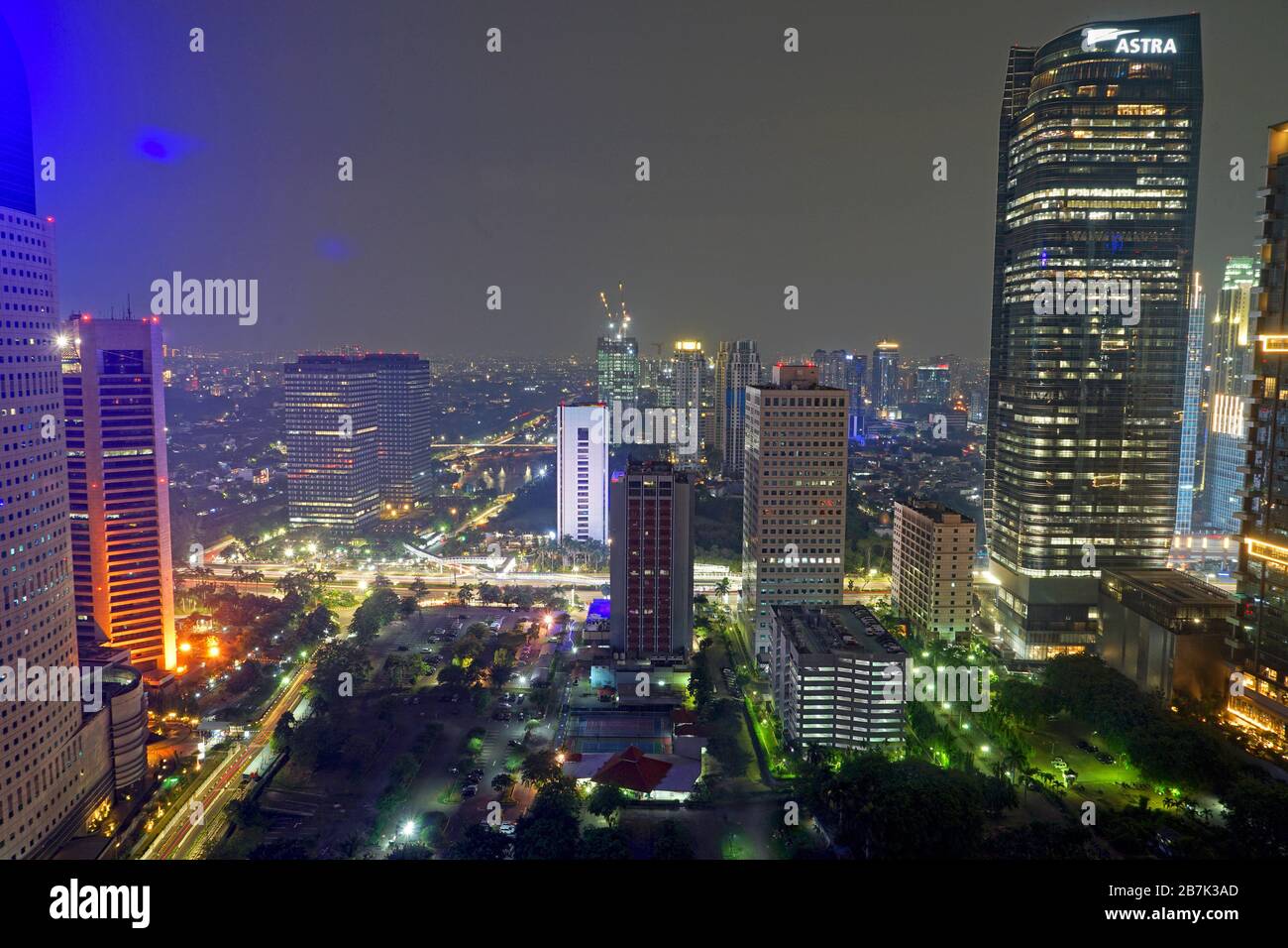 View of Jakarta at Night, Indonesia Stock Photo - Alamy