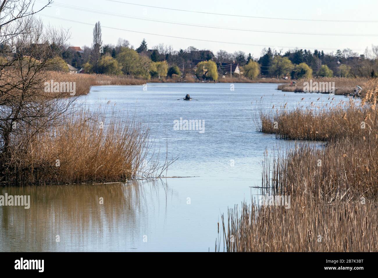 Floating swamp trail in Szigetszentmiklos, Hungary in March Stock Photo ...