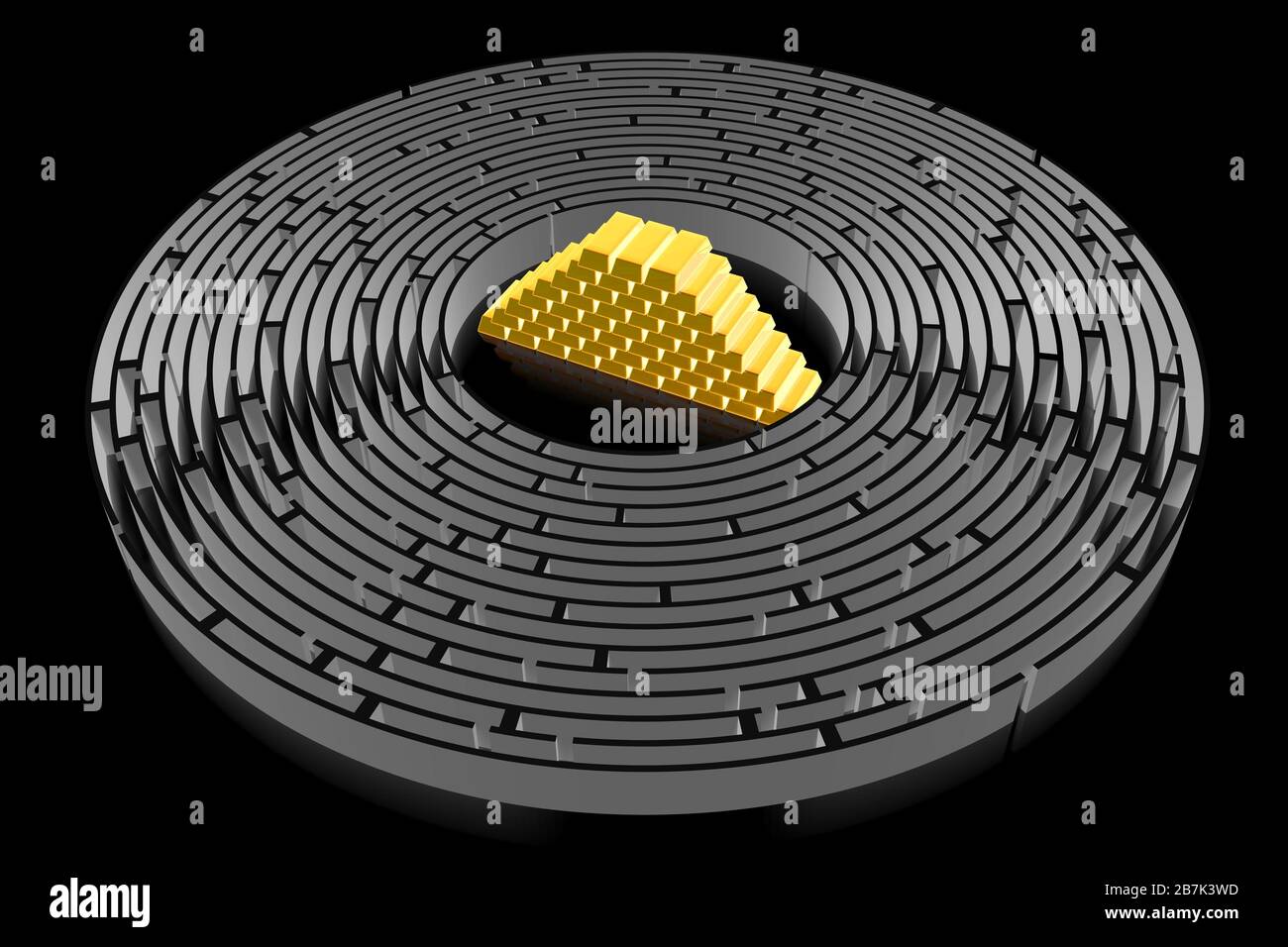 3D maze/ labyrinth concept Stock Photo - Alamy