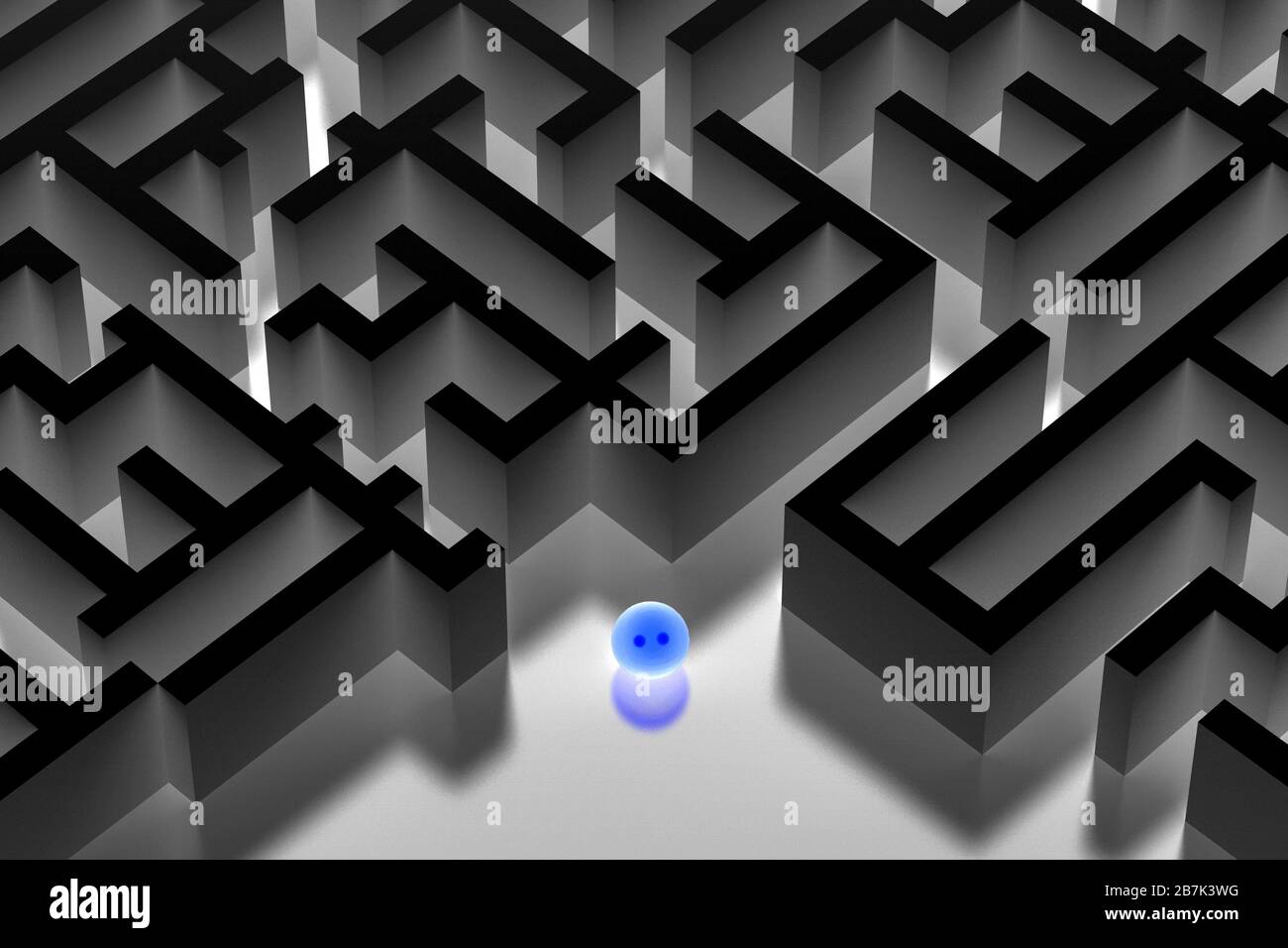 3D maze/ labyrinth concept Stock Photo - Alamy