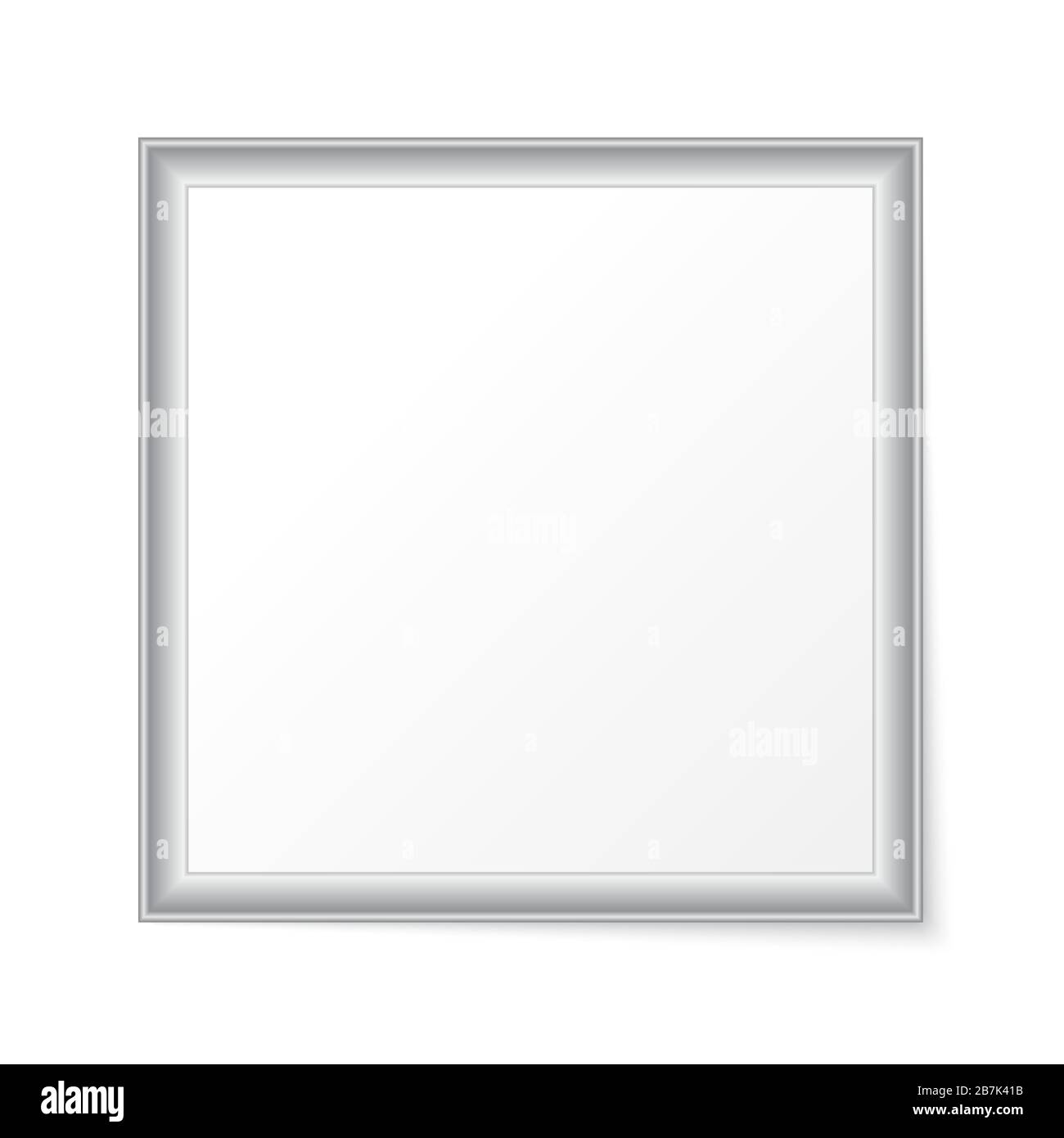 Square frame isolated. Empty photo frame with shadow. Vector ...