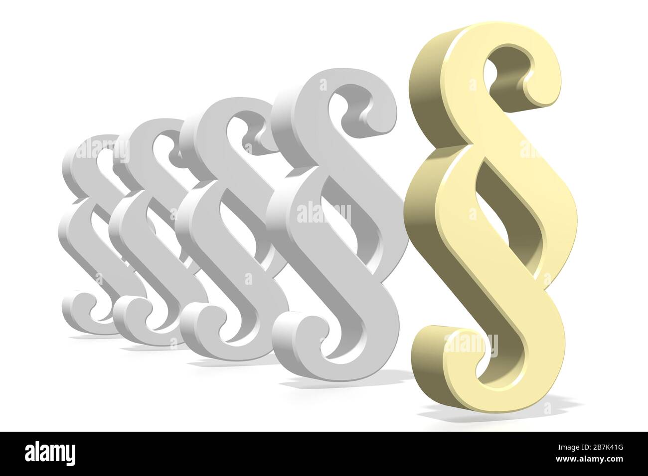 3D section signs/ paragraph signs - law/ justice concept Stock Photo ...