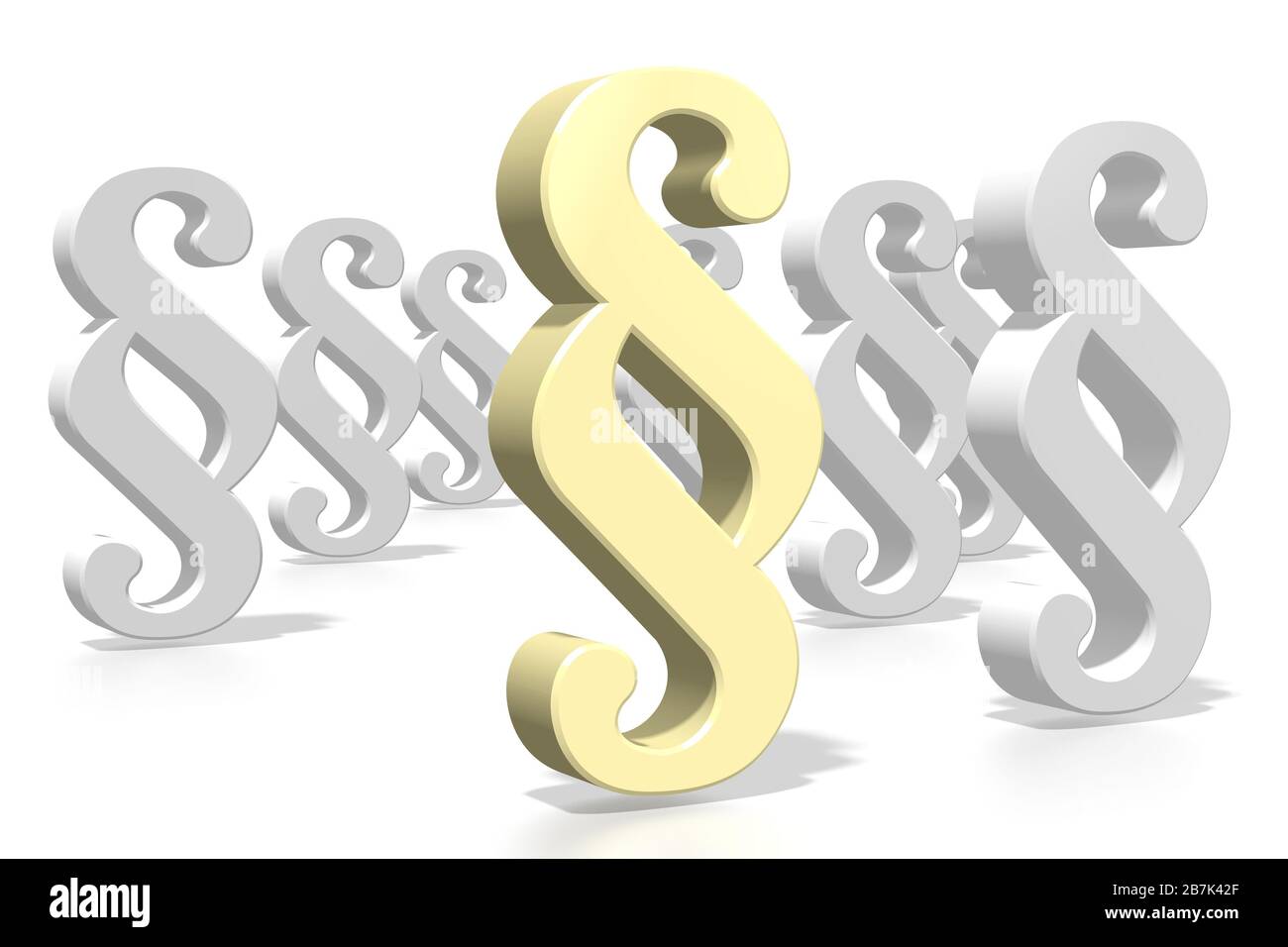 3D section signs/ paragraph signs - law/ justice concept Stock Photo ...