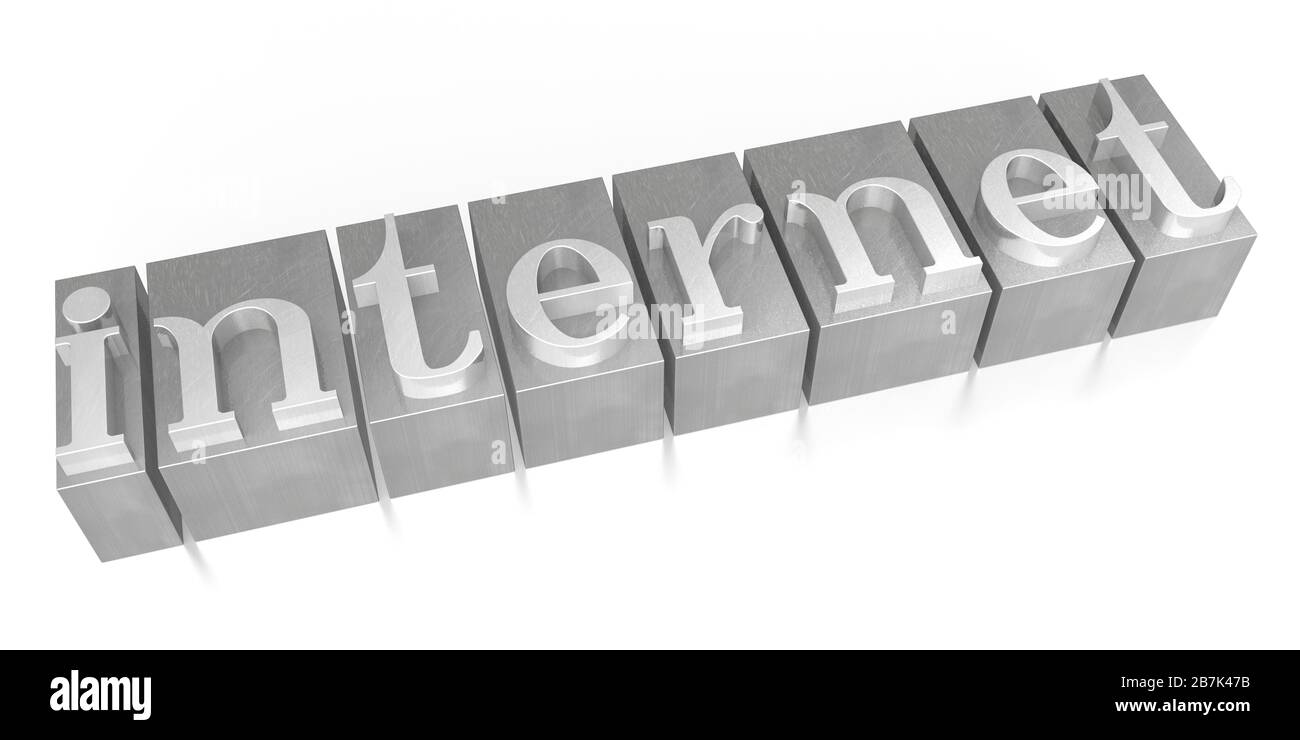 Internet - letterpress Stock Photo - Alamy