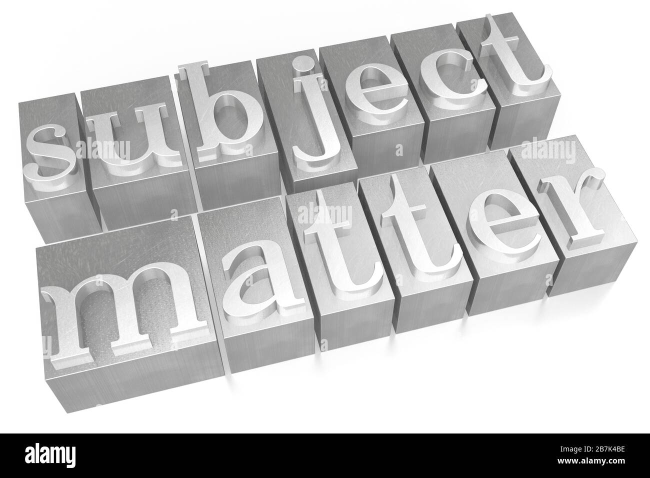 Subject matter - letterpress Stock Photo - Alamy