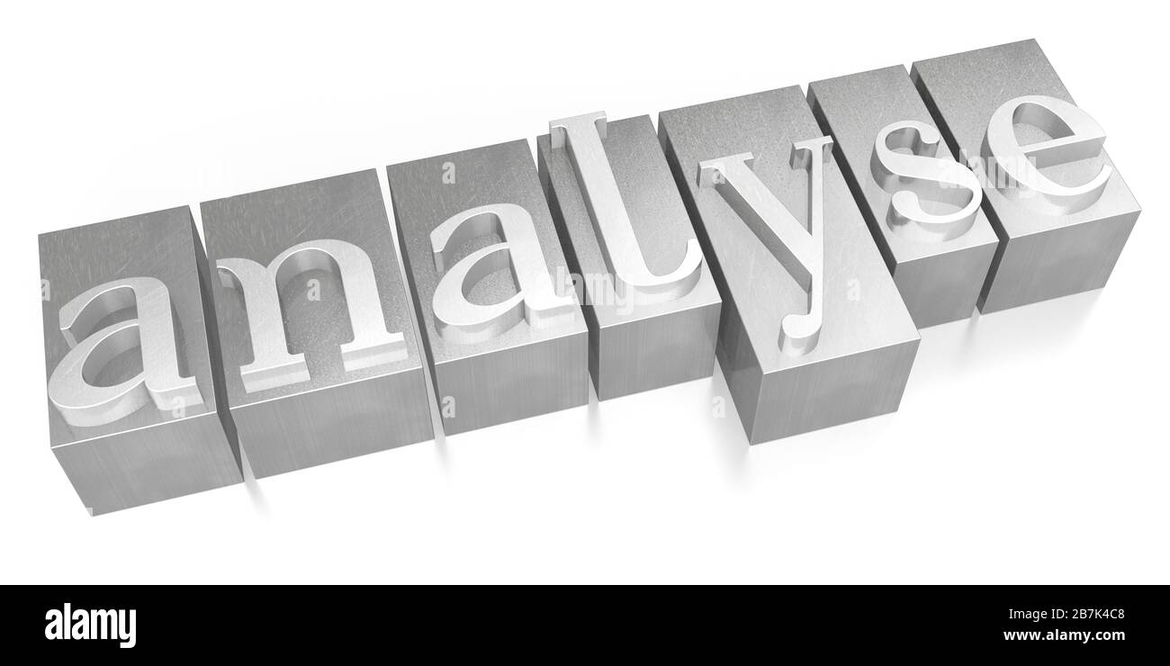 Analyse - letterpress Stock Photo - Alamy