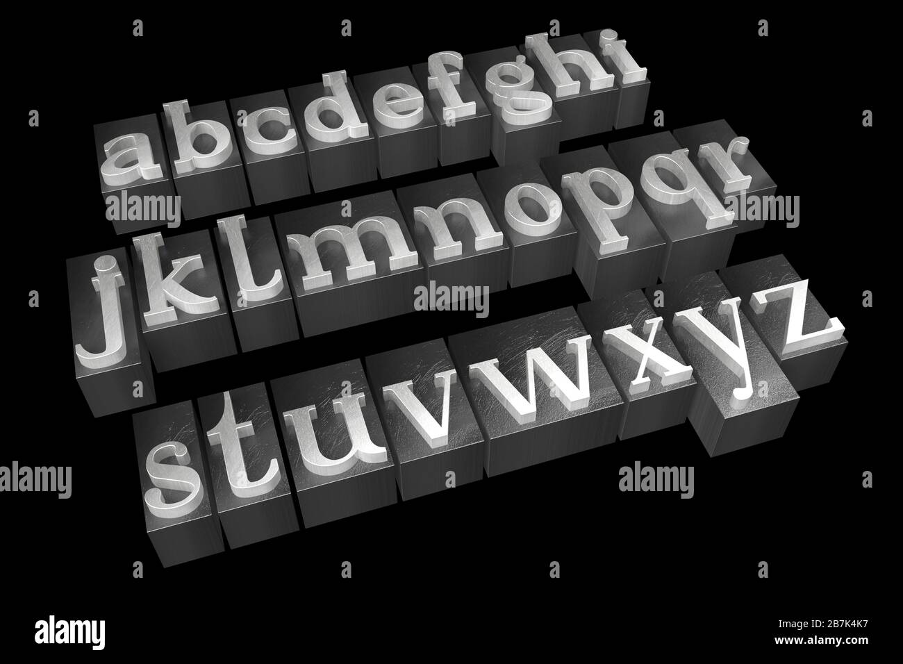 Alphabet - letterpress Stock Photo - Alamy