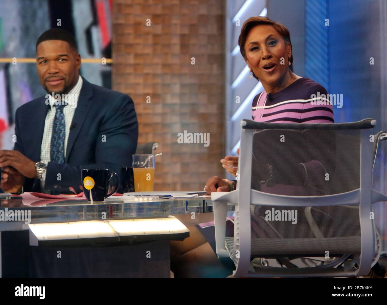 March 16, 2020 Michael Strahan, Robin Roberts at Good Morning America ... March 16, 2020 Michael Strahan, Robin Roberts at Good Morning America ...