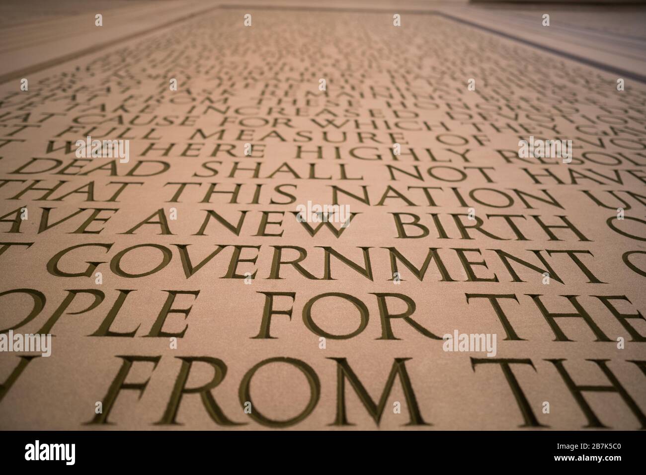 Lincoln Memorial Gettysburg Address Inscription Washington DC ...