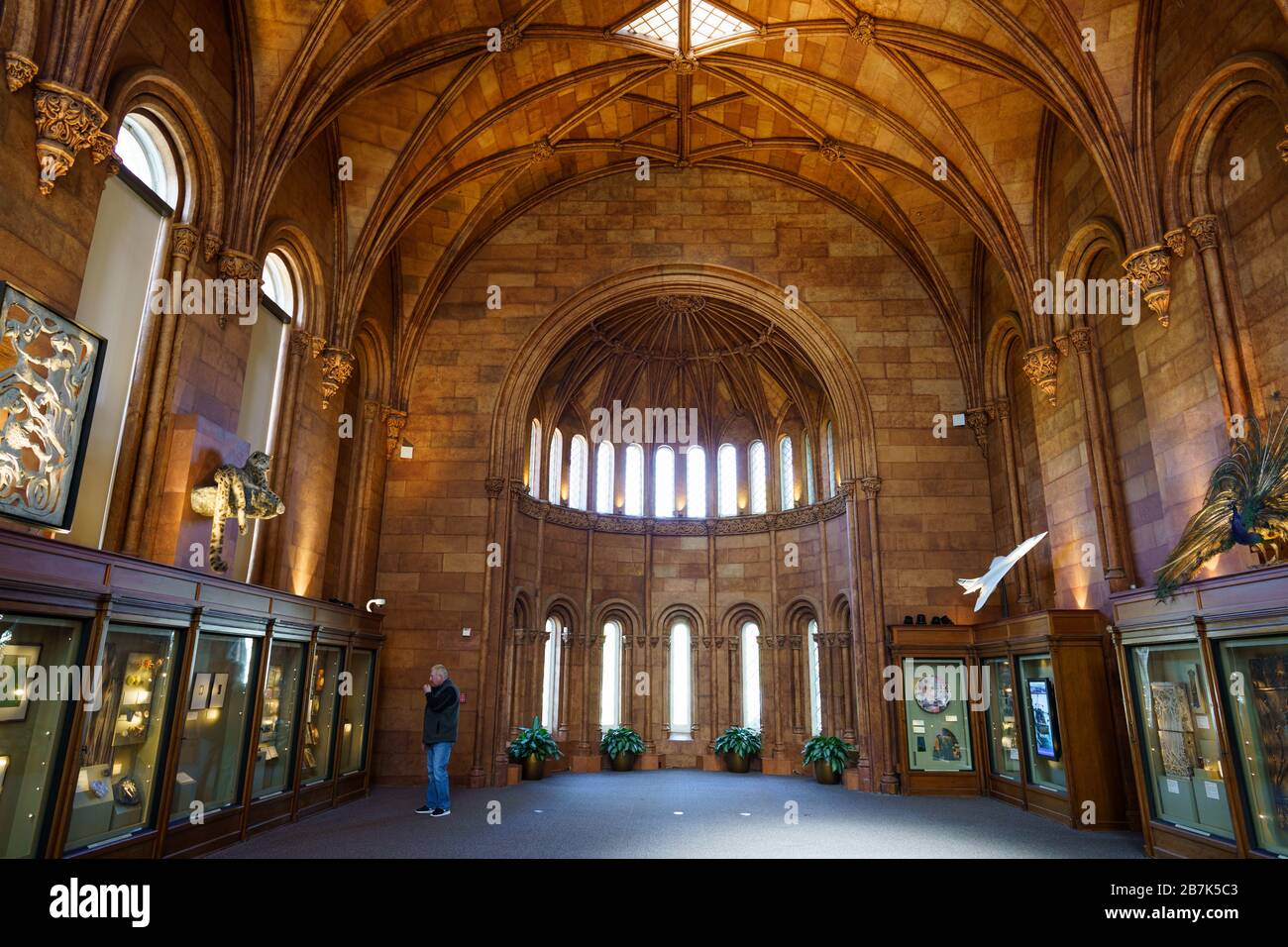 Smithsonian Castle Main Exhibit Hall Gothic Interior Before Renovation ...