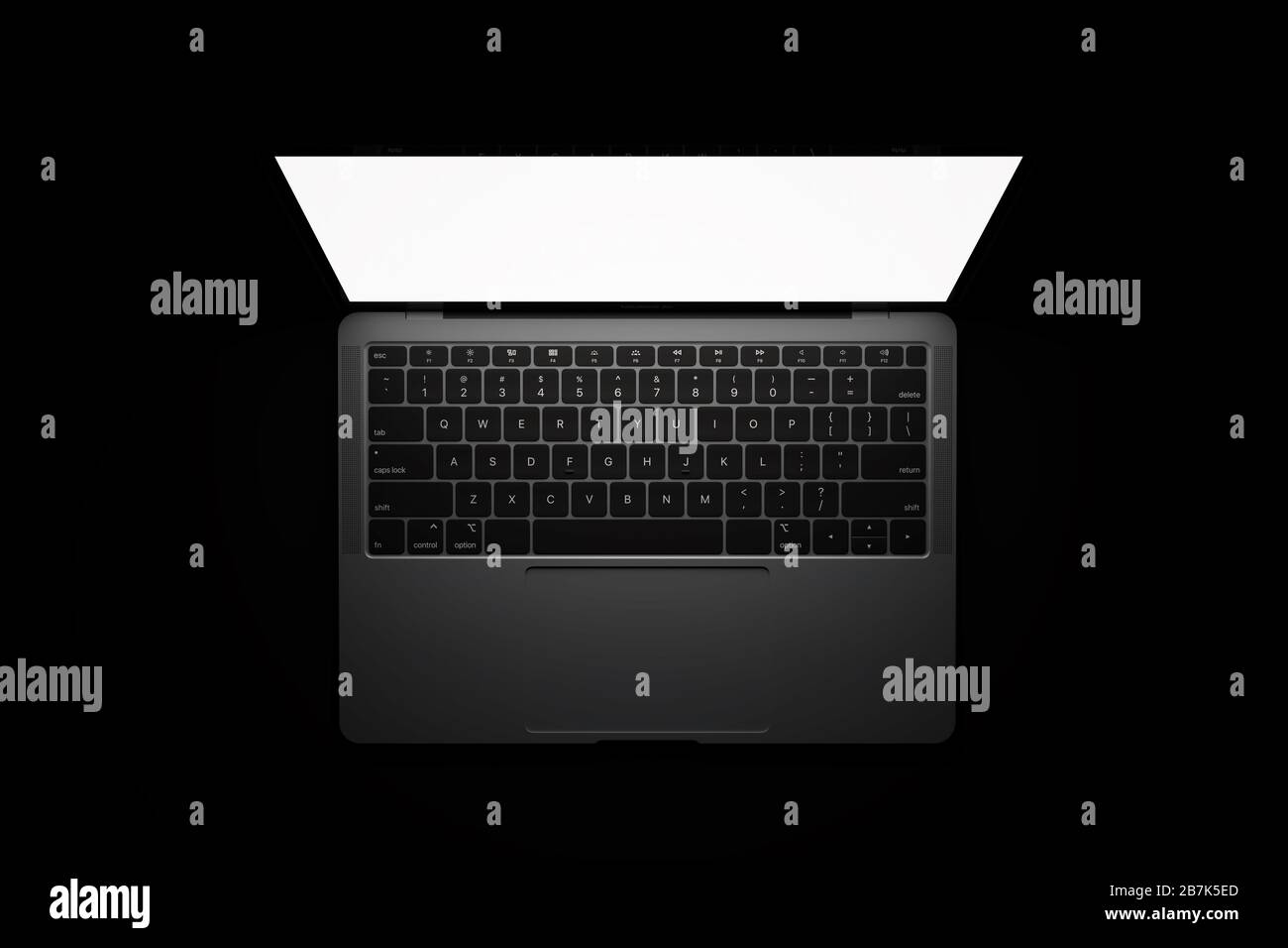 Lights On Laptop Screen Black