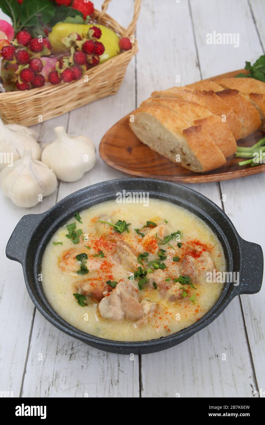 Georgian chkmeruli chicken dish hi-res stock photography and images - Alamy