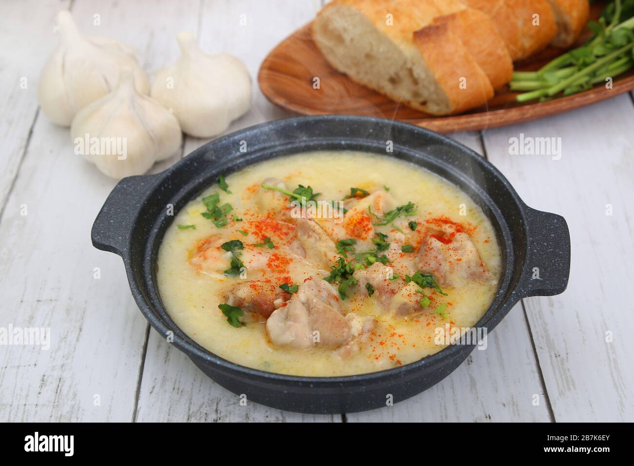 Georgian chkmeruli chicken dish hi-res stock photography and images - Alamy