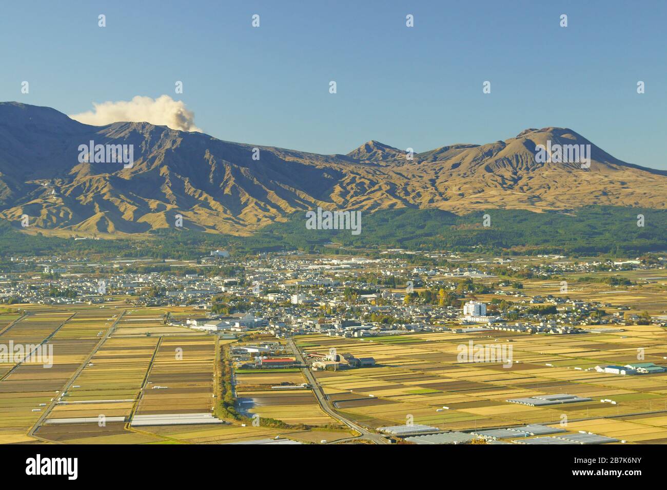 Caldera in Aso, Kumamoto Prefecture, Japan Stock Photo - Alamy
