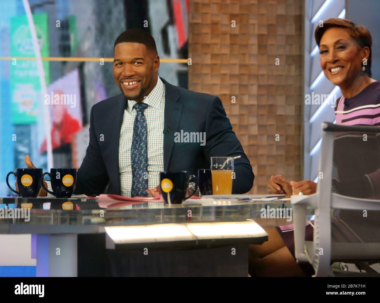 March 16, 2020 Michael Strahan, Robin Roberts at Good Morning America ... March 16, 2020 Michael Strahan, Robin Roberts at Good Morning America ...