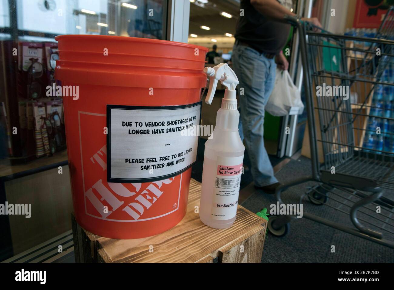 Woodstock, GA, USA. 16th Mar, 2020. A small grocery store set up a ...