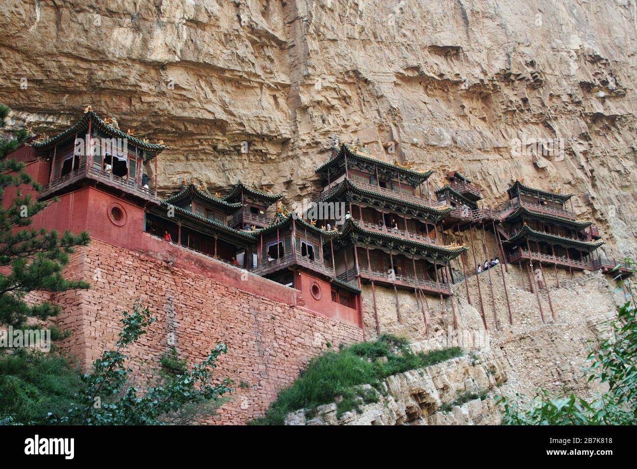 --File--View of the Hanging Temple, also Hanging Monastery or Xuankong ...