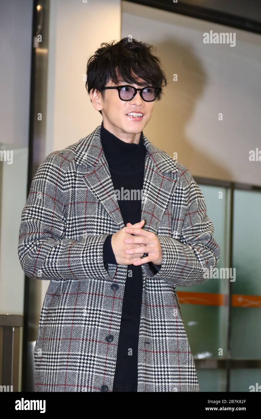 Japanese actor Takeru Satoh arrives at the Taiwan Taoyuan International ...