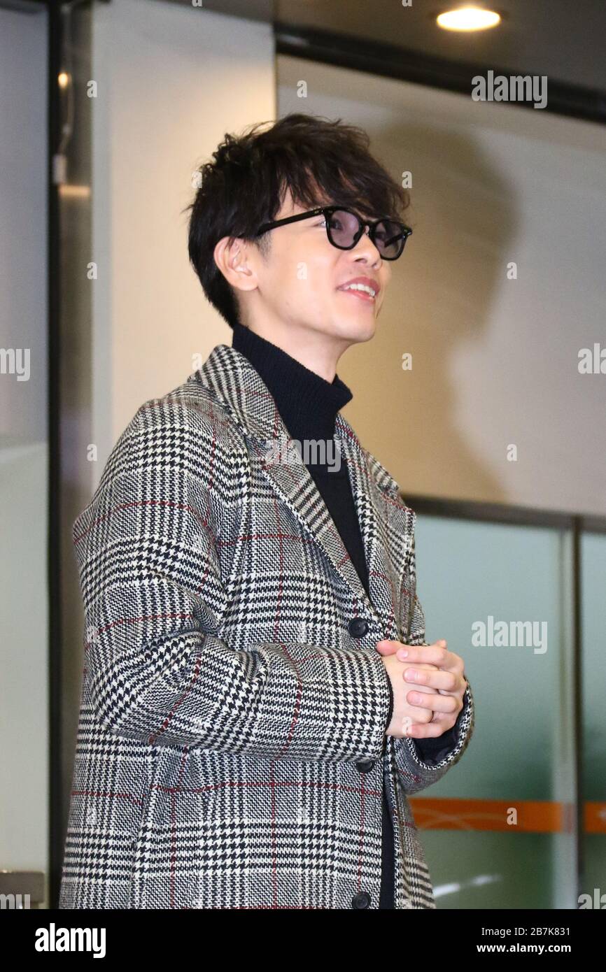 Japanese actor Takeru Satoh arrives at the Taiwan Taoyuan International ...