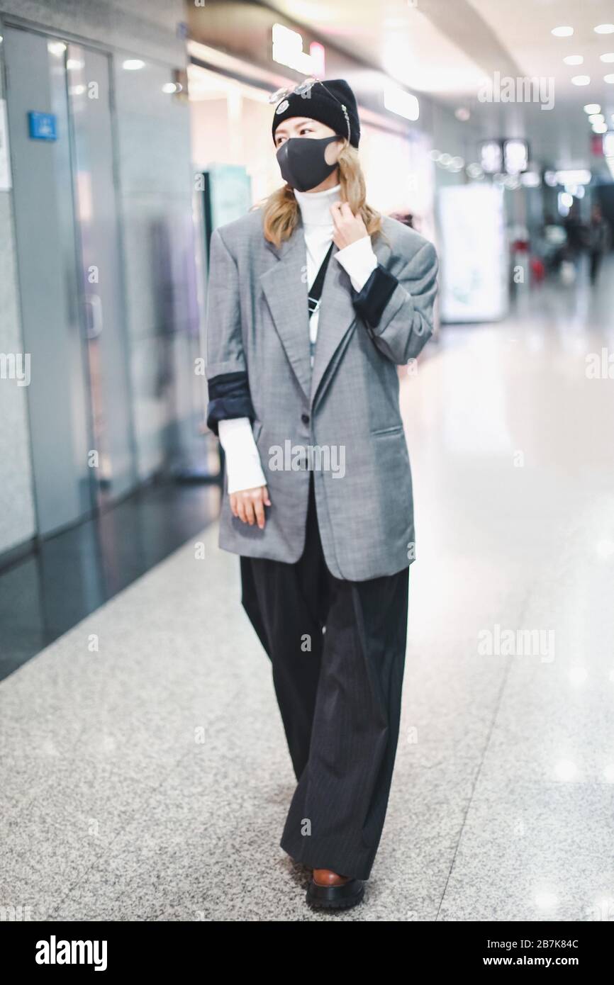 Chinese singer and actress Sitar Tan or Tan Weiwei shows up at a ...