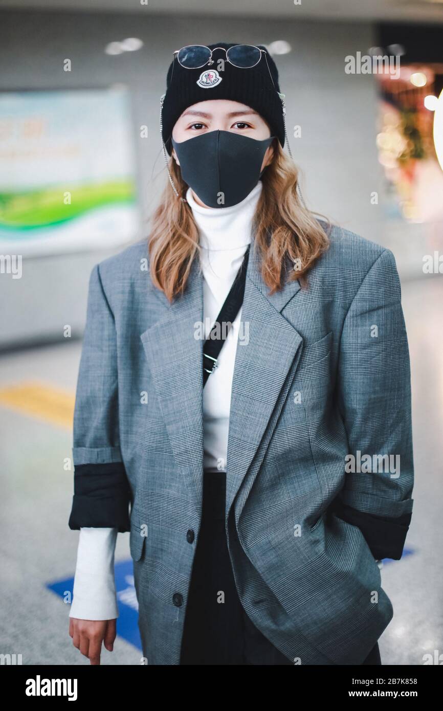 Chinese singer and actress Sitar Tan or Tan Weiwei shows up at a ...