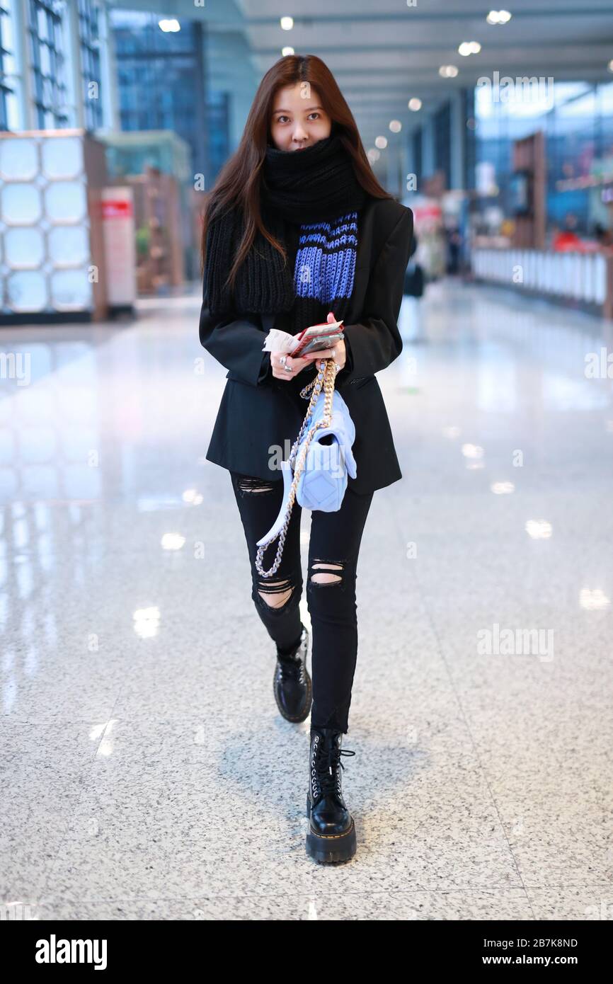 Chinese actress Song Yanfei or Cecilia Boey shows up at a Shanghai ...