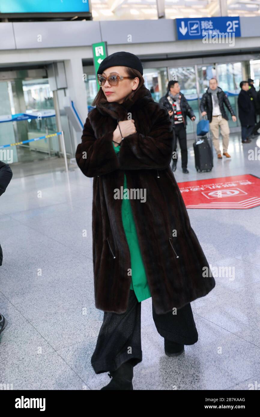 Hong Kong actress Sheren Tang shows up at a Beijing airport before ...