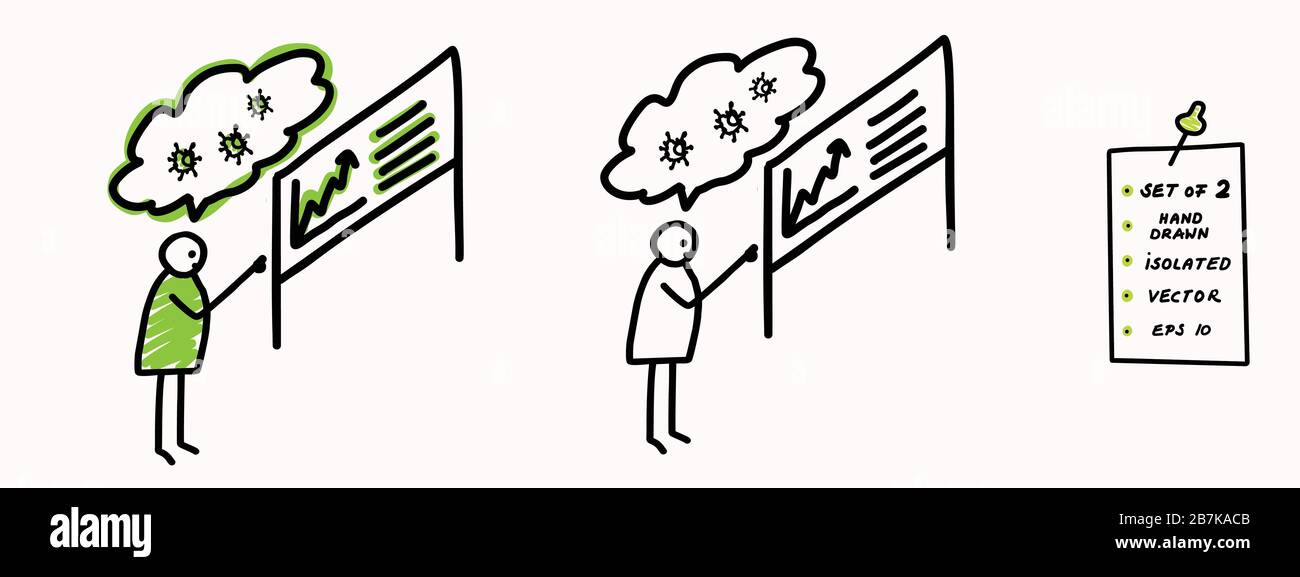 Corona virus covid 19 stickman explainer infographic. Viral spread news ...