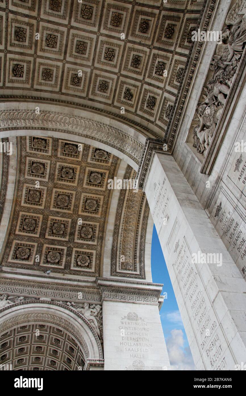 Interior ceiling with the floral pattern and the sculpture engraved the ...