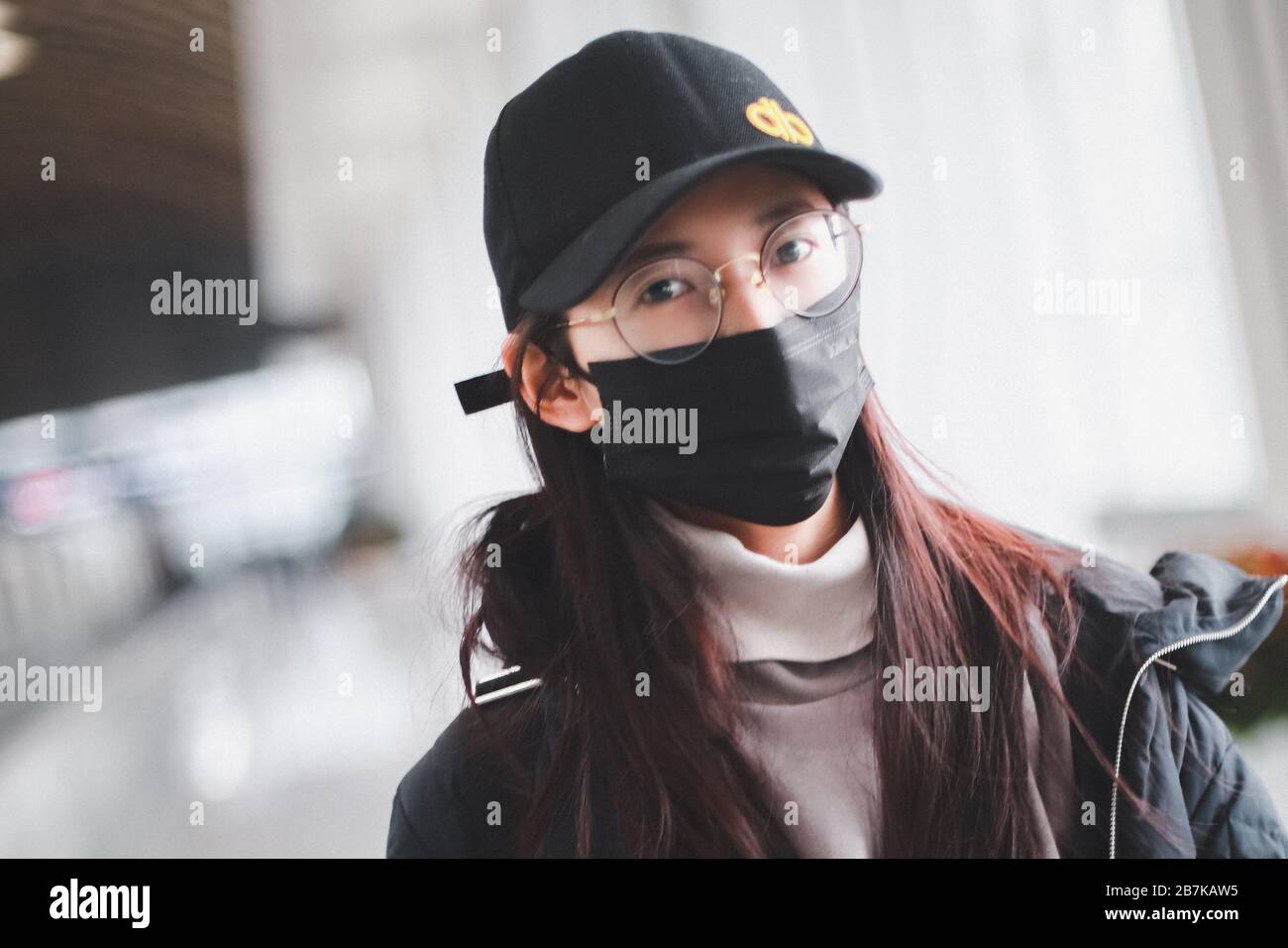 Chinese actress Cheng Yuqi or Yukee Chen arrives at a Chengdu airport ...