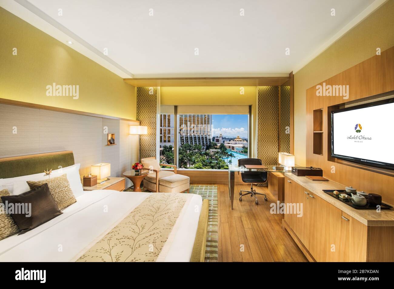 --File--View of a hotel room of Banyan Tree Hotel at the Galaxy Macau ...