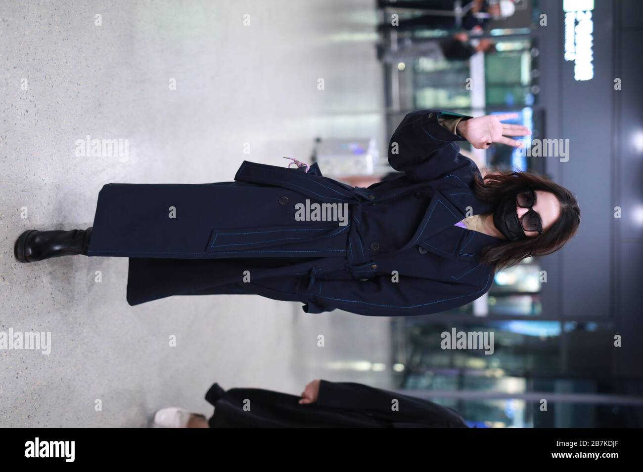 Chinese actress and singer Song Jia arrives at a Shanghai airport ...