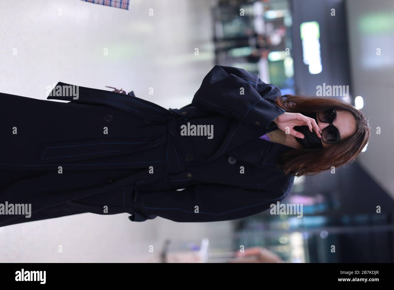 Chinese actress and singer Song Jia arrives at a Shanghai airport ...
