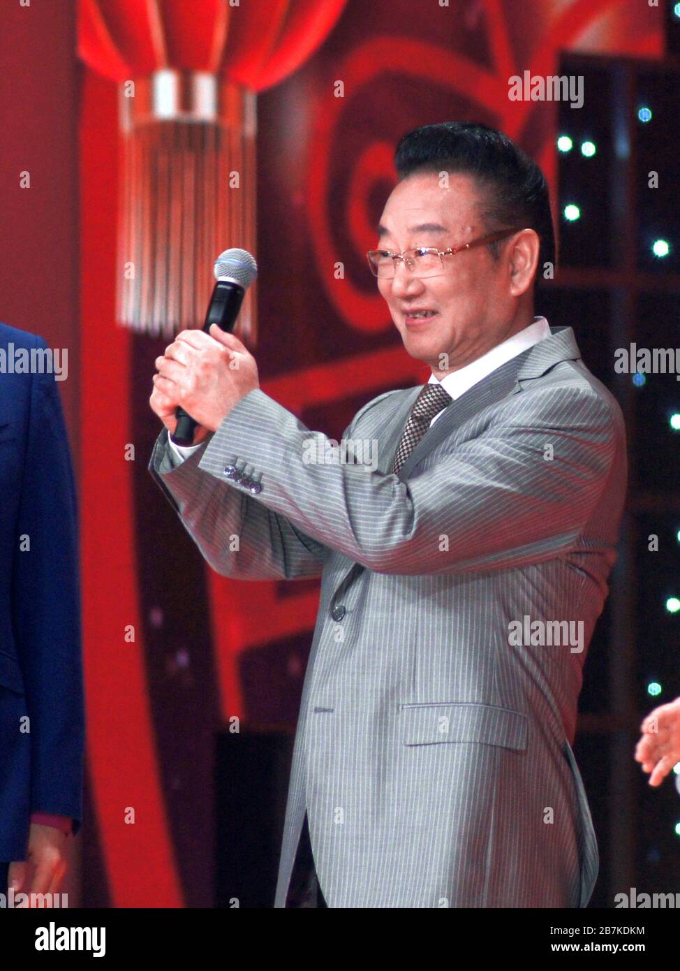 Chinese singer Jiang Dawei attends CCTV New Year singing in Beijing, China, 28 January 2020 ...