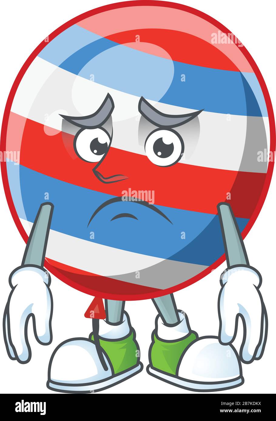 Independence day balloon mascot design style with worried face Stock ...