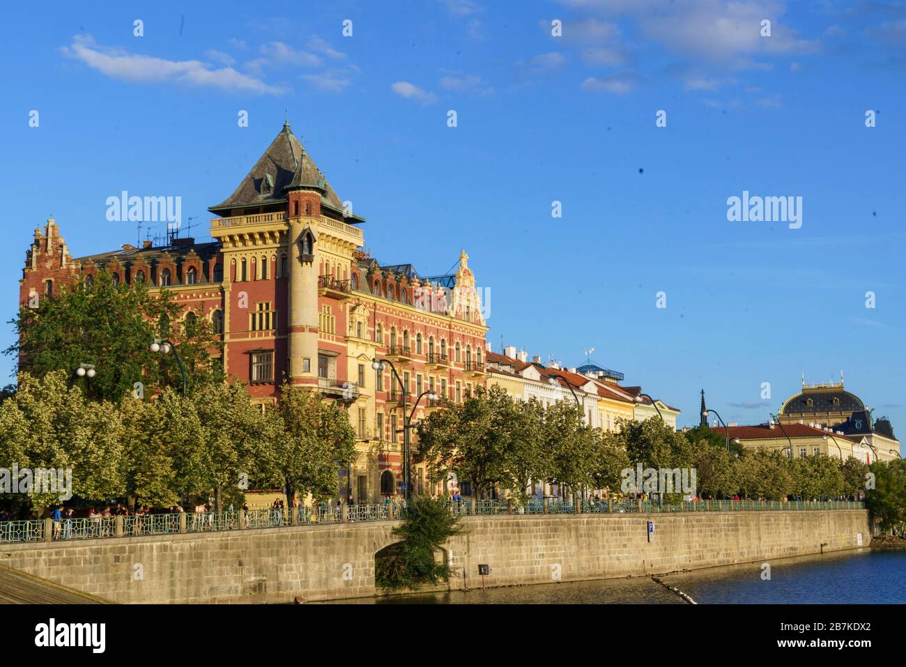 Czech Republic, Prague, architecture, city overview and Vltava River ...