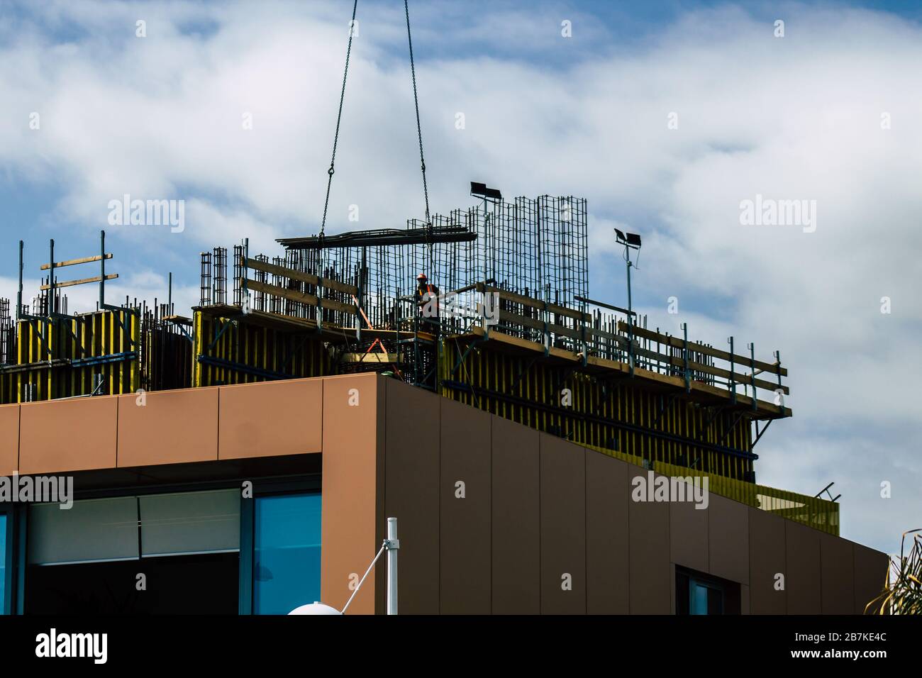 Limassol Cyprus March 16, 2020 View of a new building in construction ...