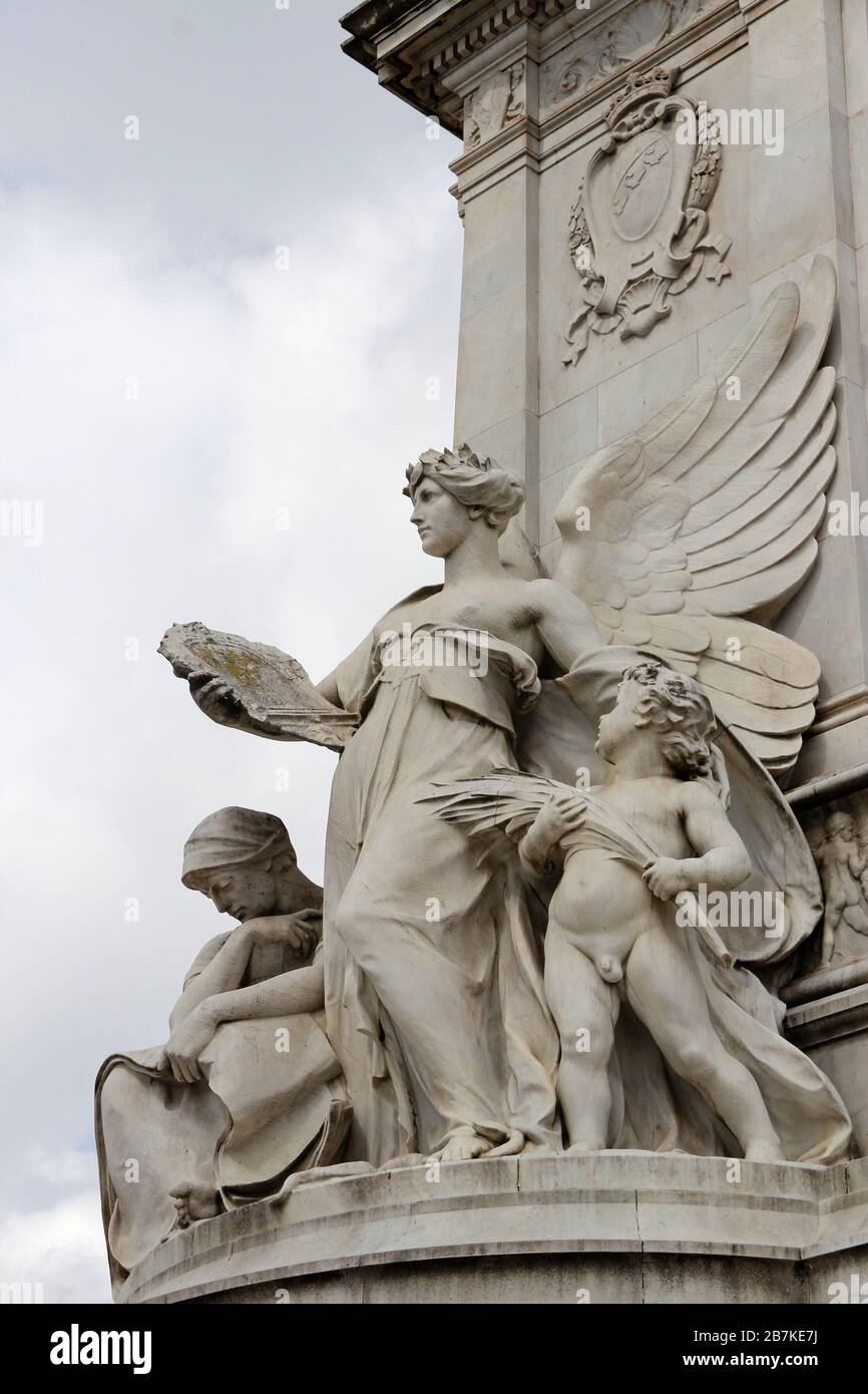 London, UK - May 11, 2019: Statue Angels of the Truth at Victoria ...