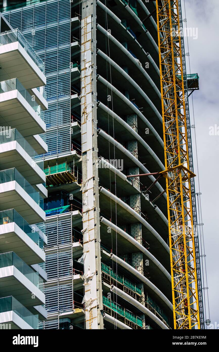 Limassol Cyprus March 16, 2020 View of a new building in construction ...