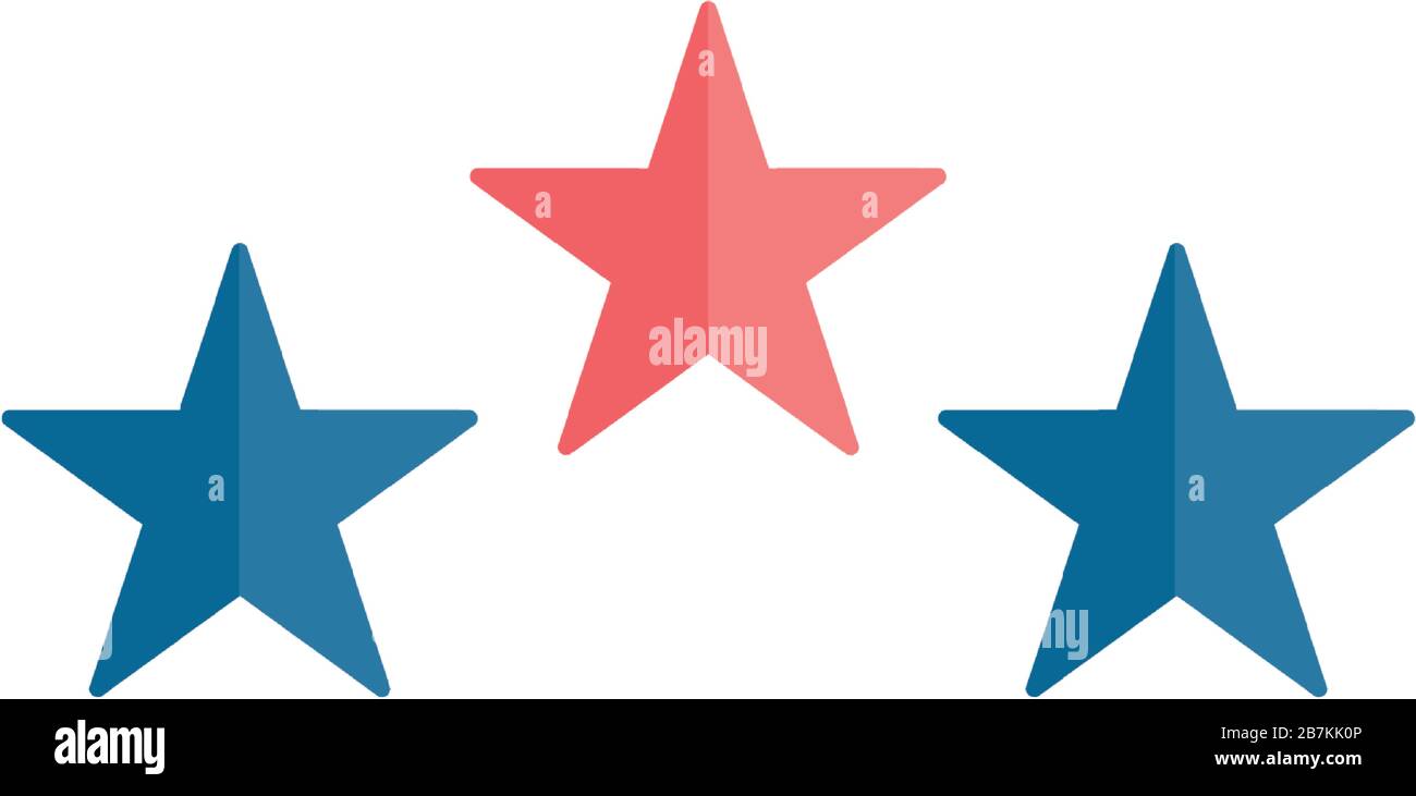 three stars flat style icon design, Night bedtime sky space nature ...