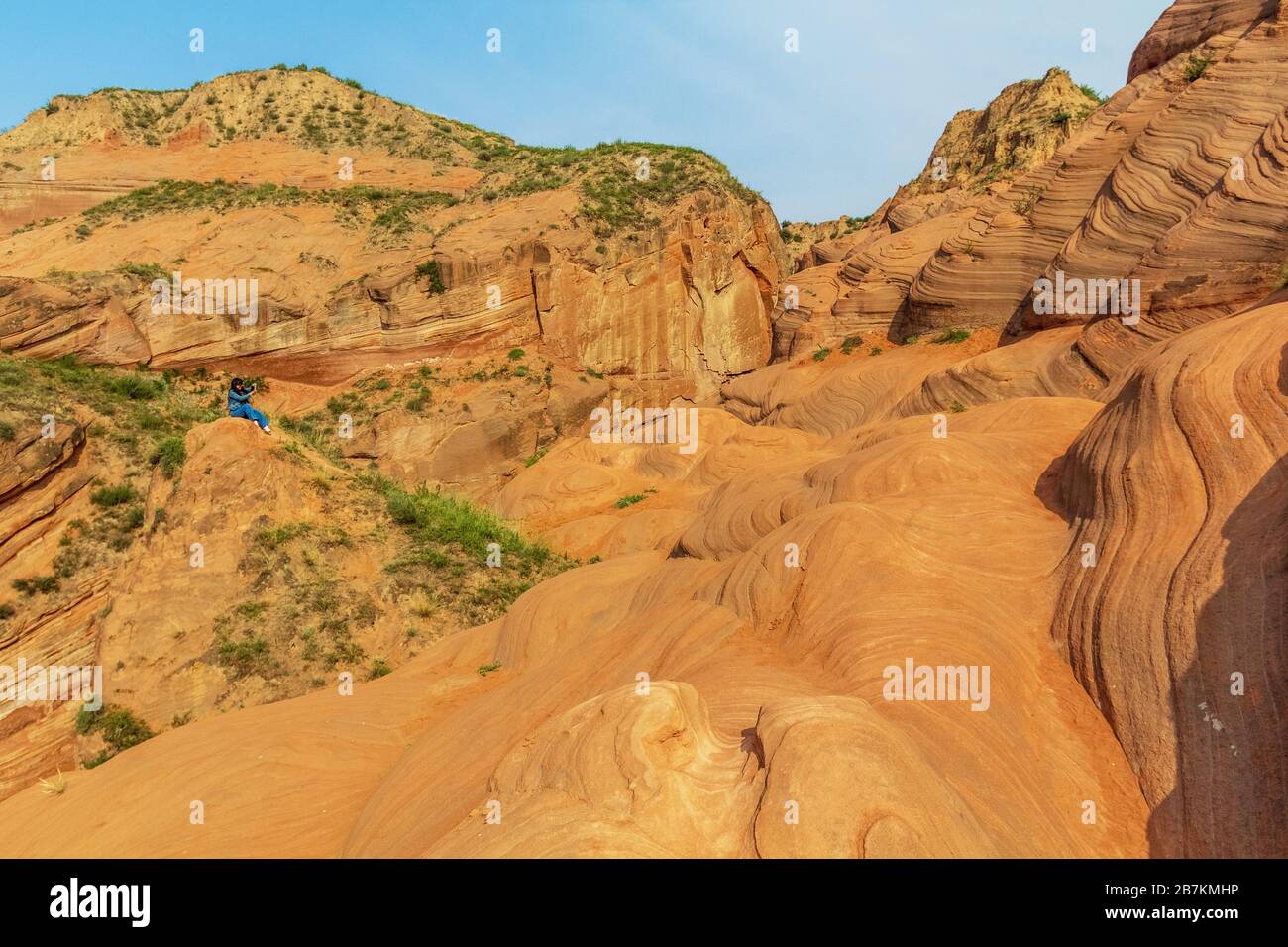 --FILE--Astonishing Danxia landform, which is consist of a red bed ...