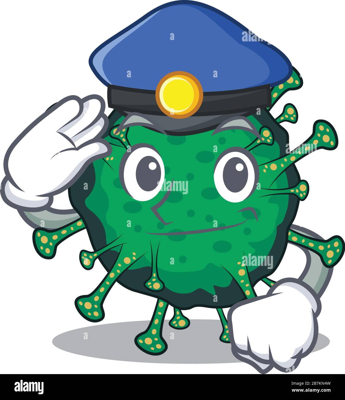 A picture of bat coronavirus performed as a Police officer Stock Vector ...