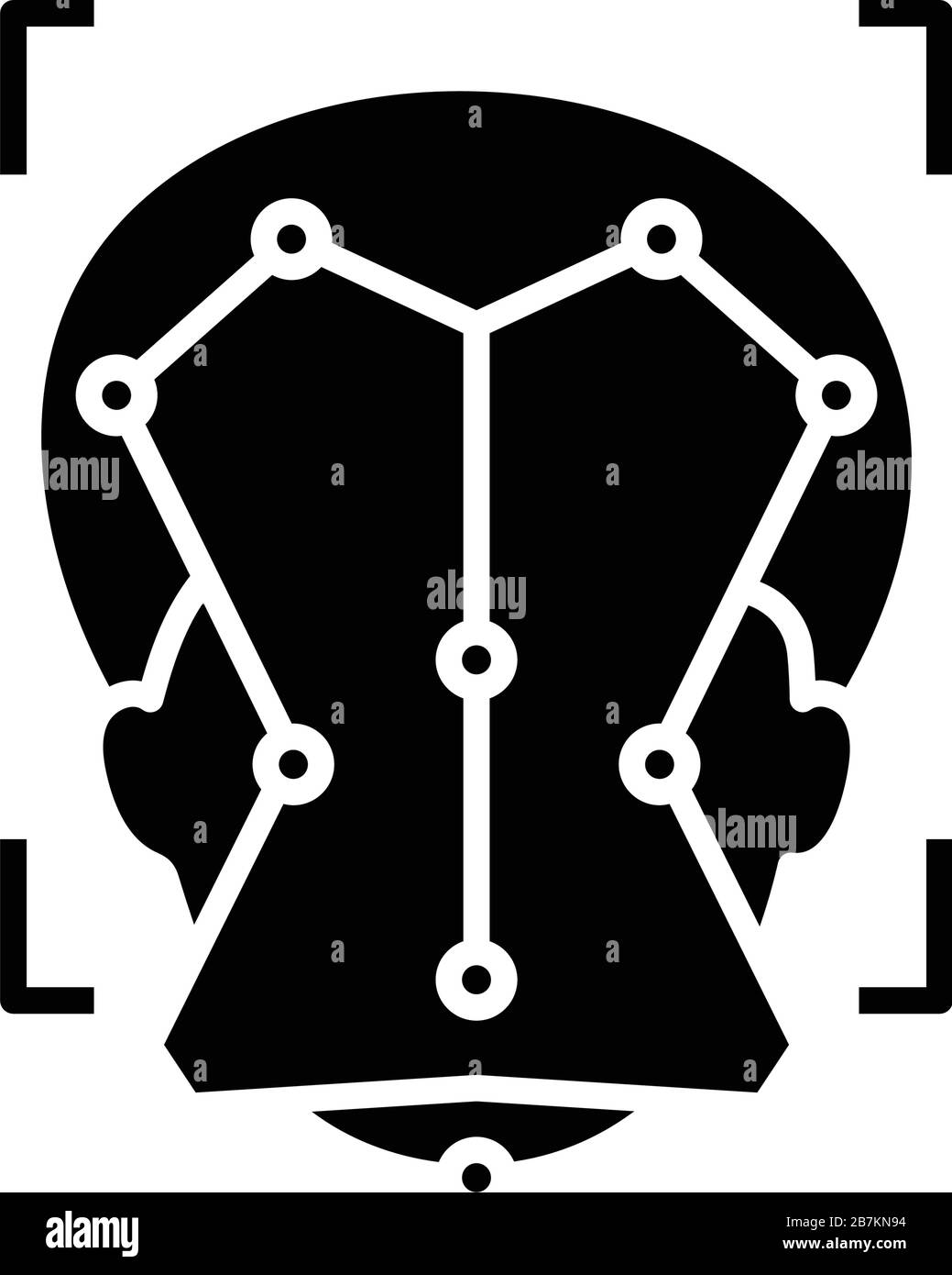 Thinking process black icon, concept illustration, vector flat symbol ...
